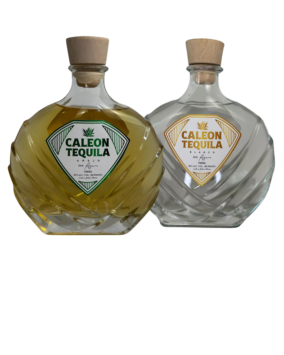 Premium Tequila Bundle - Caleon Blanco & Añejo Set - Luxury 100% Agave ...